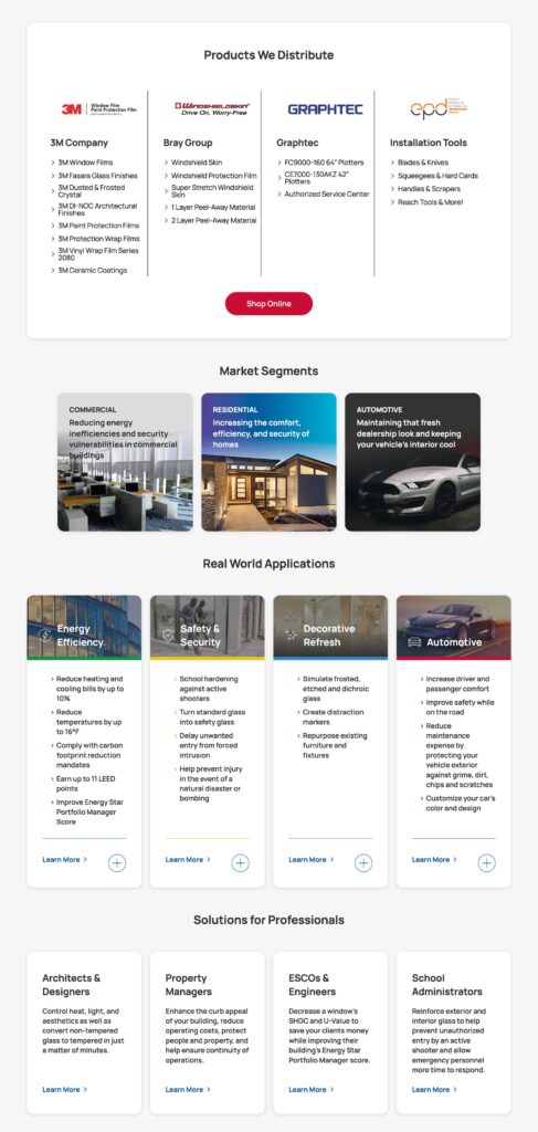 [Portfolio] Energy Products Distribution Website | Xponent21